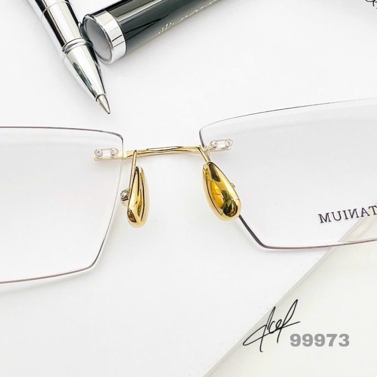 Gọng kính cận Polo George titanium mạ vàng 24k V643 - Vua kính cận